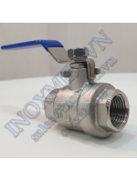 Van bi 2PC tay gạt nối ren, inox 304, PN16, DN25