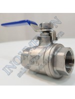 Van bi 2PC tay gạt nối ren, inox 304, PN16, DN25