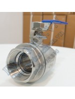 Van bi 2PC tay gạt nối ren, inox 304, PN16, DN25